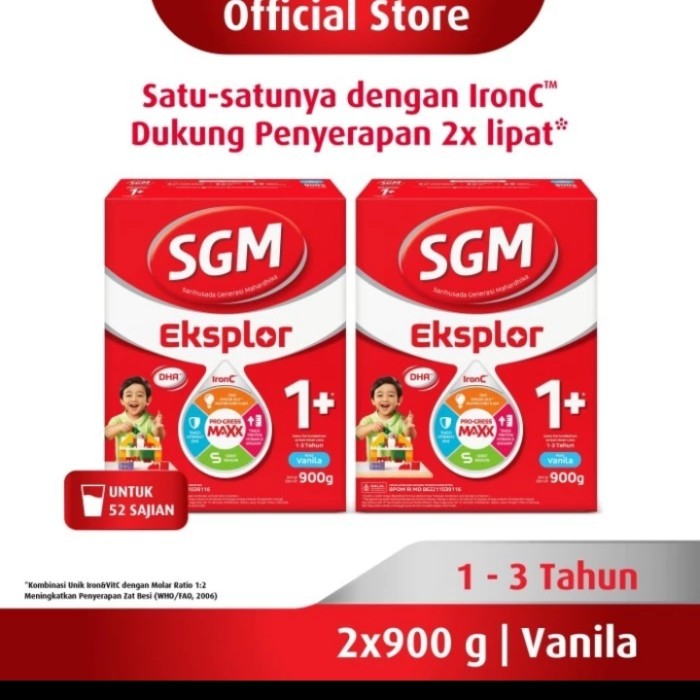 Jual Paket 2 Box Sgm 1 Plus 1-3 Tahun Vanila 900 Gram Promo | Shopee ...