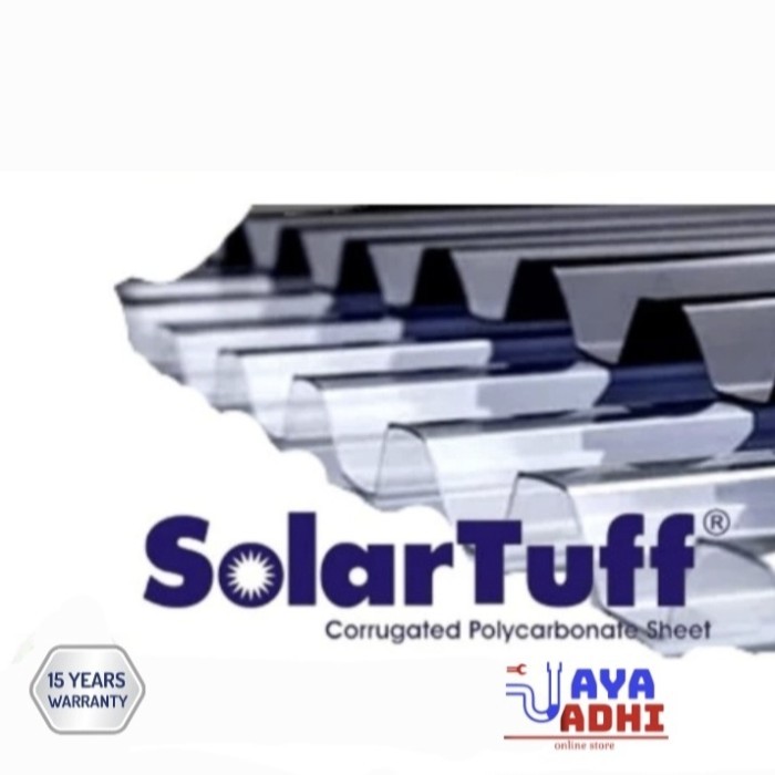 Jual populer] Atap Transparan Solartuff UV Policarbonate Gelombang Seng ...