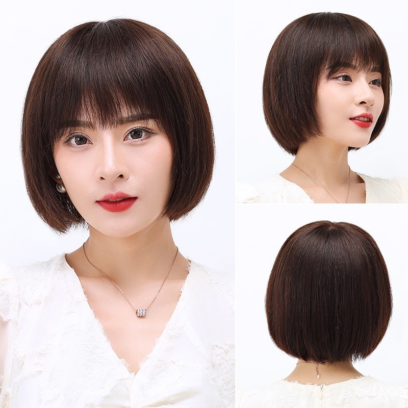 Jual Wig Wanita Full Kepala/Wig Pendek Daily/Wig Rambut Pendek/Wig ...