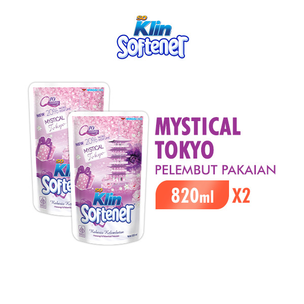 Jual Soklin Softener Pelembut Dan Pewangi Pakaian Ungu Mystical Tokyo Pouch 820 ml x2 | Shopee ...