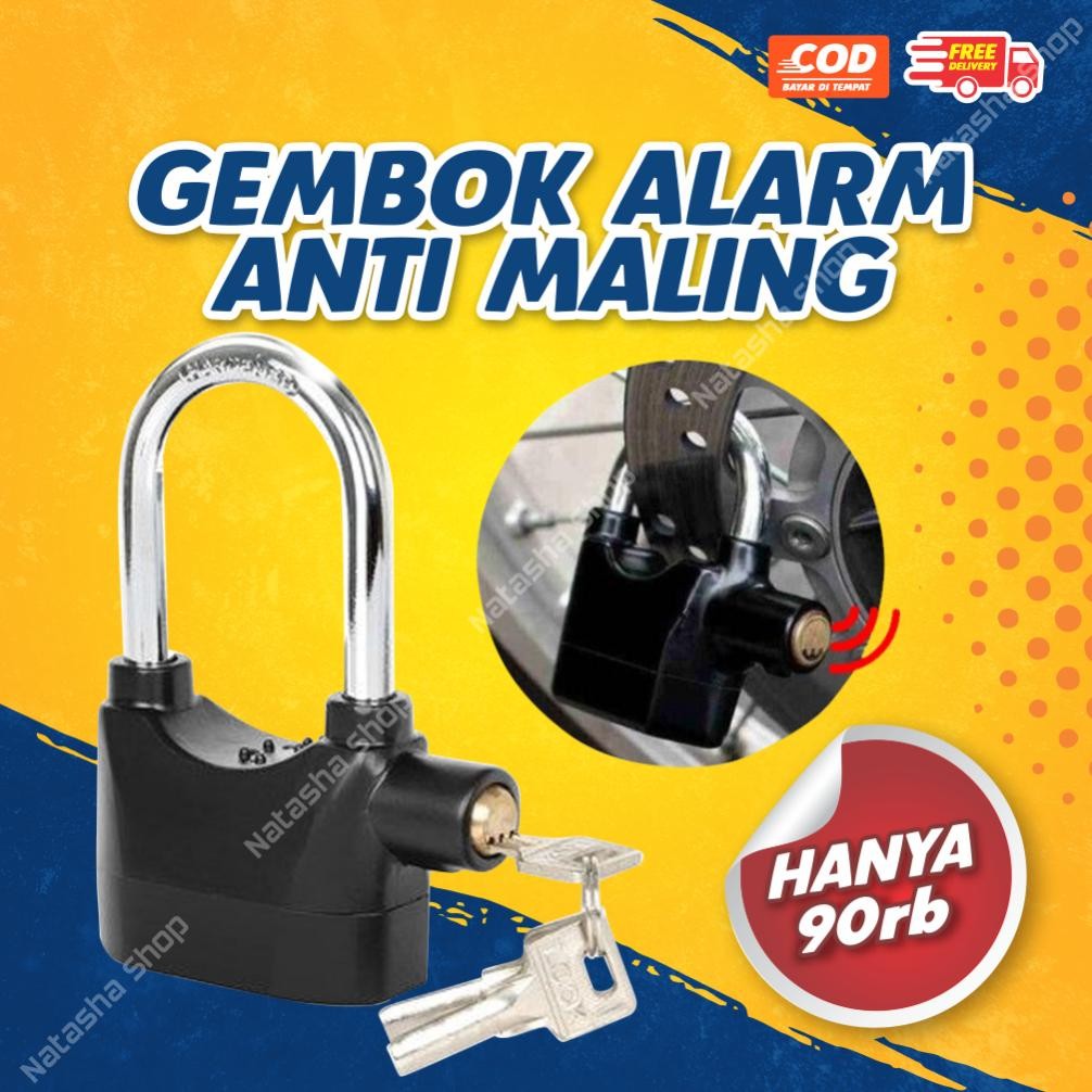 Jual Gembok Alarm Anti Maling Motor, Pagar, Rumah, Sepeda Dengan Bunyi ...