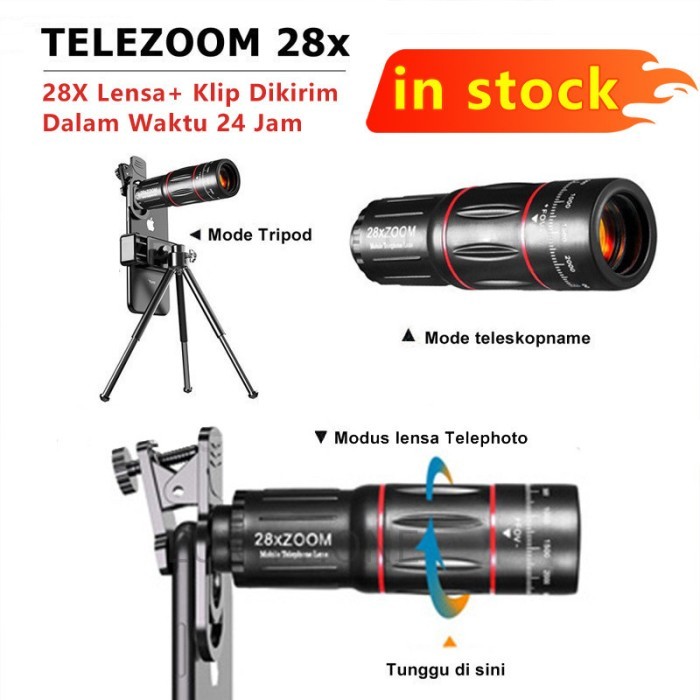 Jual APEXEL 18X 28X TELE ZOOM HP LENSA TELEZOOM APEXEL 18X25 UNIVERSAL ...