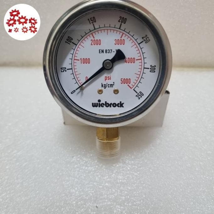 Jual 350 BAR PRESSURE GAUGE 2,5" INCHI STAINLESS BRASS// MANOMETER ...