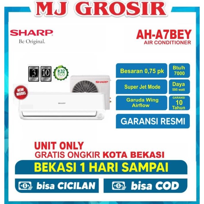 Jual AC SHARP AH-A 07 BEY 3/4 PK R32 LOW WATT UNIT ONLY | Shopee Indonesia