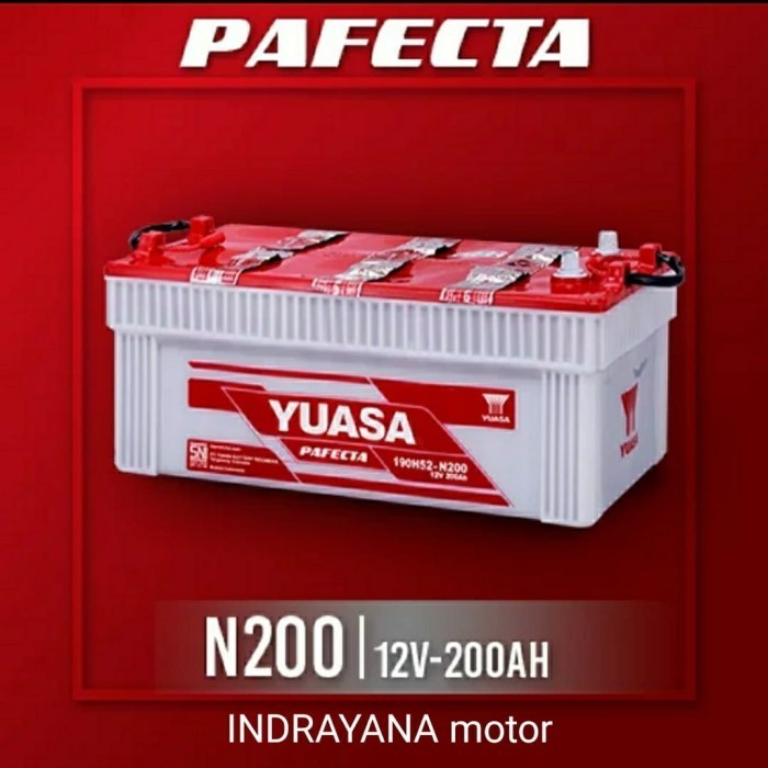 Jual Aki Accu Basah Mobil Yuasa Pafecta 190H52 - N200 12V - 200AH | Shopee Indonesia