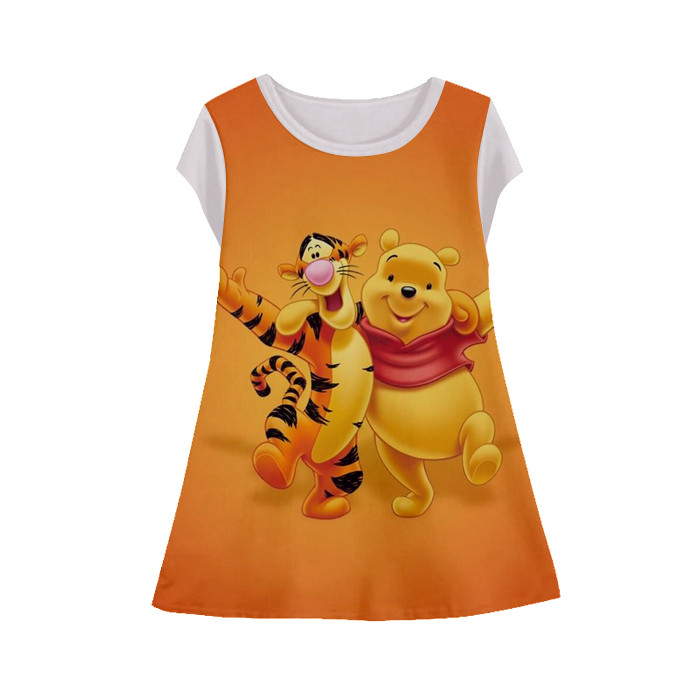 Jual Baju Dress Kartun Anak Lengan Pendek Kartun 3D Printing Winnie The ...