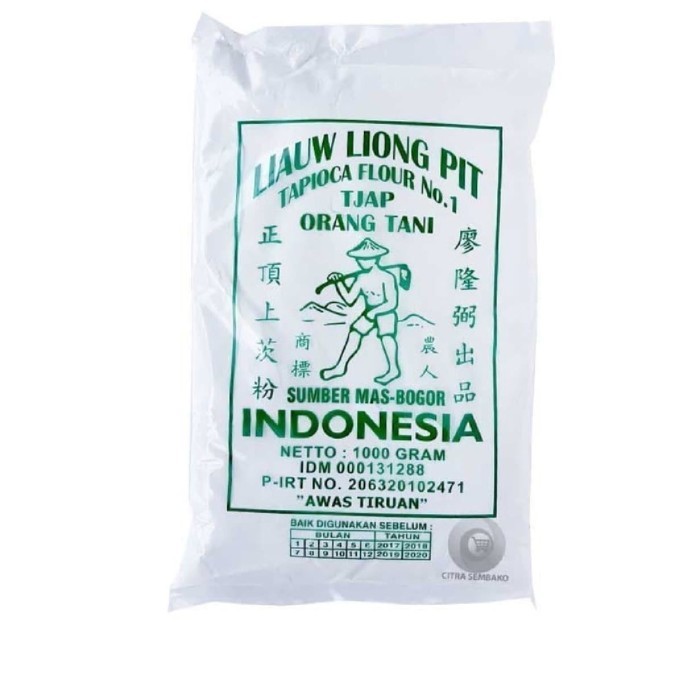 Jual Sagu Tani Cap Liauw Liong Pit 1 Dus Tepung Tapioka Sagu Pak Tani ...
