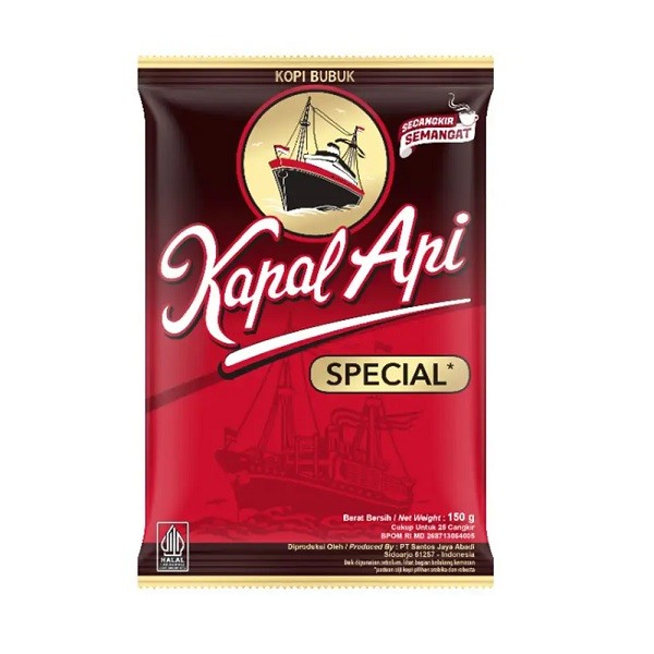 Jual KAPAL API COFFEE SPECIAL BUBUK 150 GR | Shopee Indonesia