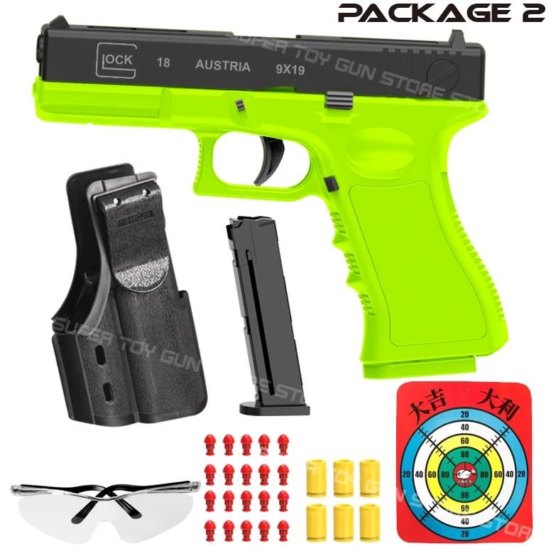 Jual BLACK. 1911 AUTOMATIC SHELL THROWING SOFT BULLET TOY GUN AIR GUN ...