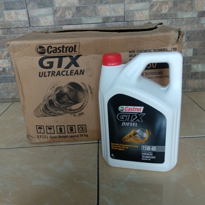 Jual Castrol Gtx Diesel 15W40 Synthetic Technologi Engine Oil 4L ...