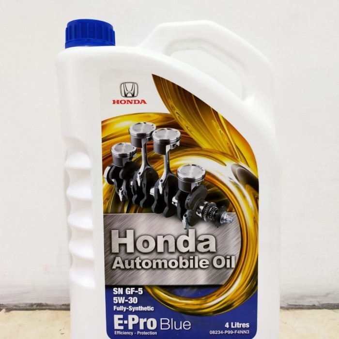Jual Oli Honda E-Pro Blue Sae 5W30 Galon 4 Liter Harga Spesial ...