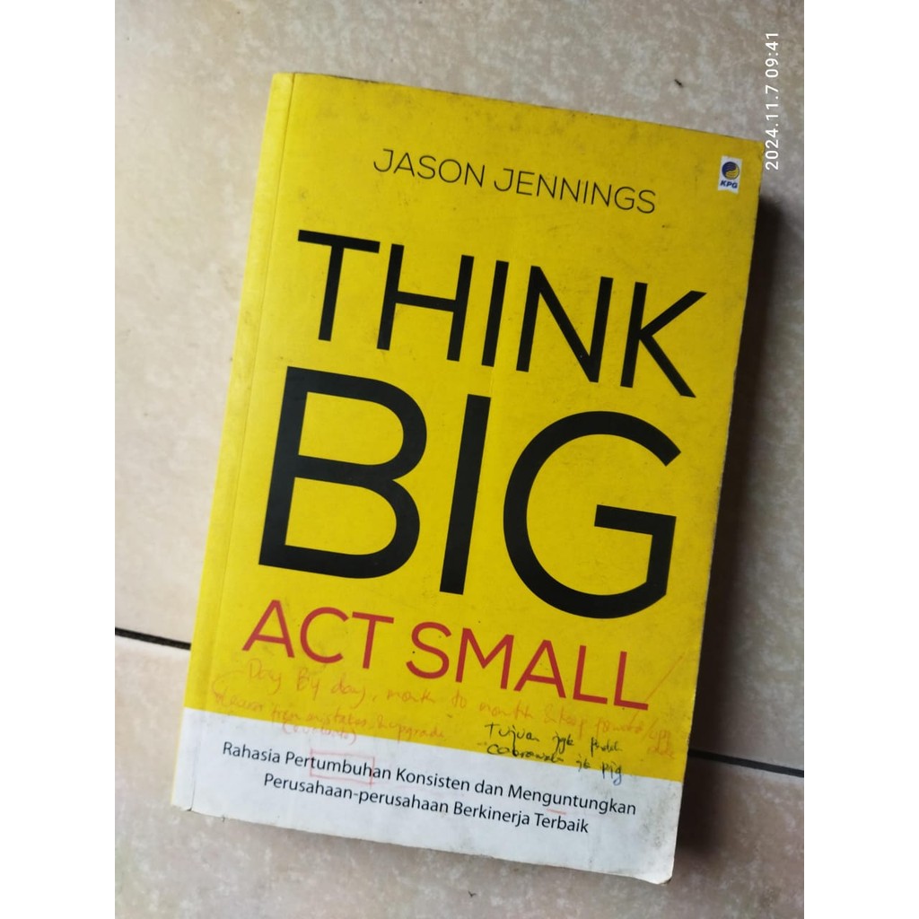 Jual Buku Bisnis THINK BIG ACT SMALL. Jason Jennings | Shopee Indonesia