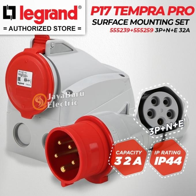 Jual Jual Legrand Paket 1 Set Plug Surface Mounting Socket 3P+N+E / 5 Pin 32A Promo | Shopee ...