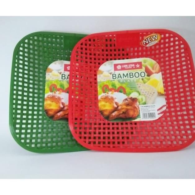 Jual Lionstar T 45 (1Ls) Bamboo Plate Piring Rotan Bambu Plastik Lion ...