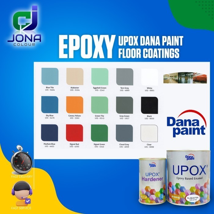 Jual Cat Lantai Epoxy Upox Dana Paint All Colour - Floor Coatings ...