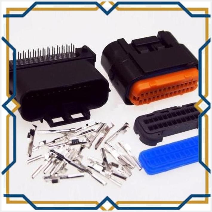 Jual [ele55] 26 pin male and female waterproof ecu connector new high ...