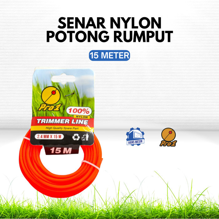 Jual PRO 1 SENAR NYLON POTONG RUMPUT 15 METER | Shopee Indonesia