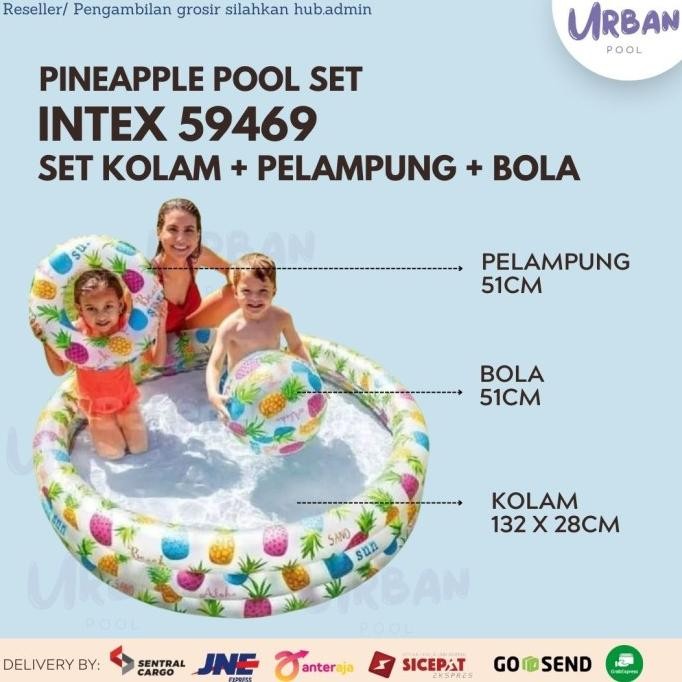Jual INTEX 59469 Kolam Renang Set Intex Plus Pelampung dan Bola Pantai ...