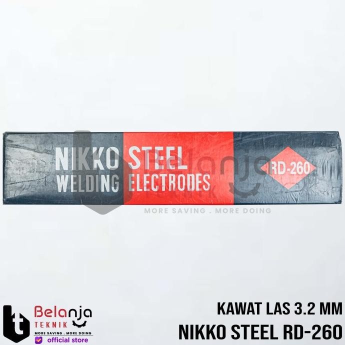 Jual Nikko Steel Kawat Las Listrik Elektroda RD 260 3.2 MM 3.2x350MM 5 KG | Shopee Indonesia