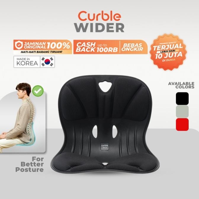 Jual Curble Posture Chair Wider - Black | Shopee Indonesia