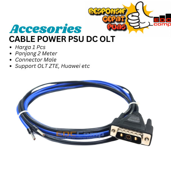 Jual Cable Power PSU DC OLT Huawei ZTE Kabel Power Supply OLT DC daya ...