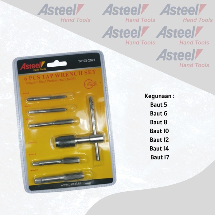Jual Tap Set Alat Metrik Alat Pembuat Drat Metric Hand Tap Set 6 Pcs ...