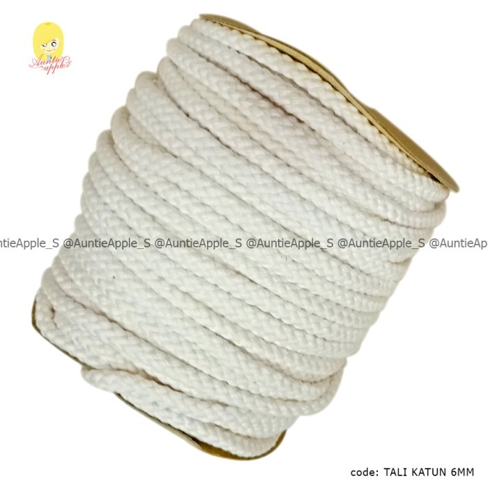 Jual Ready TALI TAMBANG KATUN 6MM -50 YARD/MACRAME/WALL HANGING/TALI ...