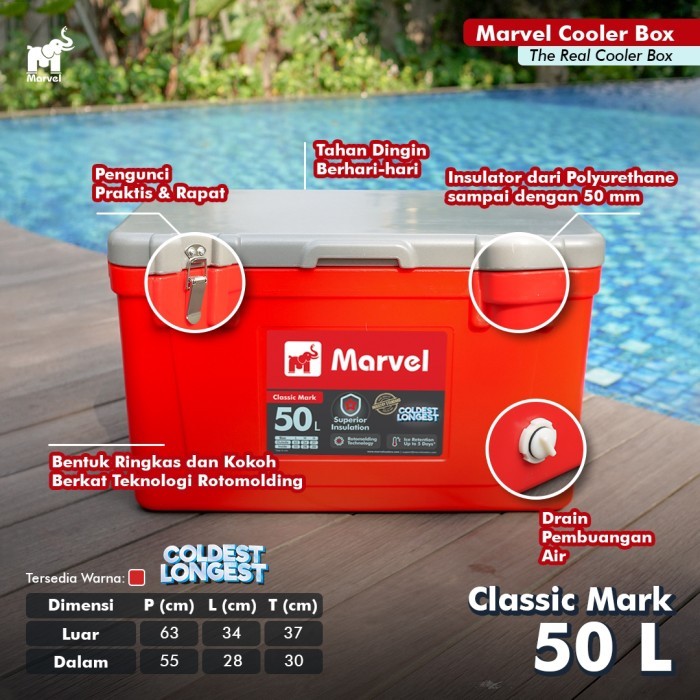 Jual MarvelCoolers 50 Ltr - Classic Mark - Cool - Ice - Cooler | Shopee ...