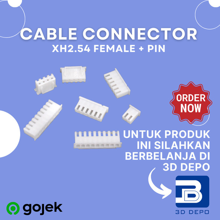Jual NEW Cable Connector Konektor Kabel XH2.54 Female + Pin | Shopee Indonesia