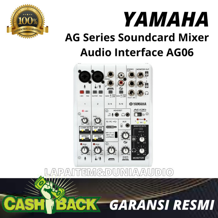 Jual PROMO!! Soundcard Yamaha AG Series Mixer Audio Interface AG06 ...