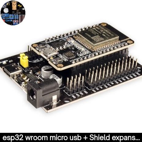 Jual New Set Esp32 30Pin Esp-32 Micro Usb Devkit + Shield Expansion Black Harga Spesial ...