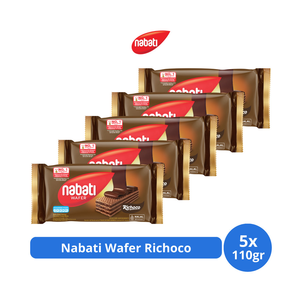 Jual Nabati Wafer Richoco 110gr x 5 pcs | Shopee Indonesia