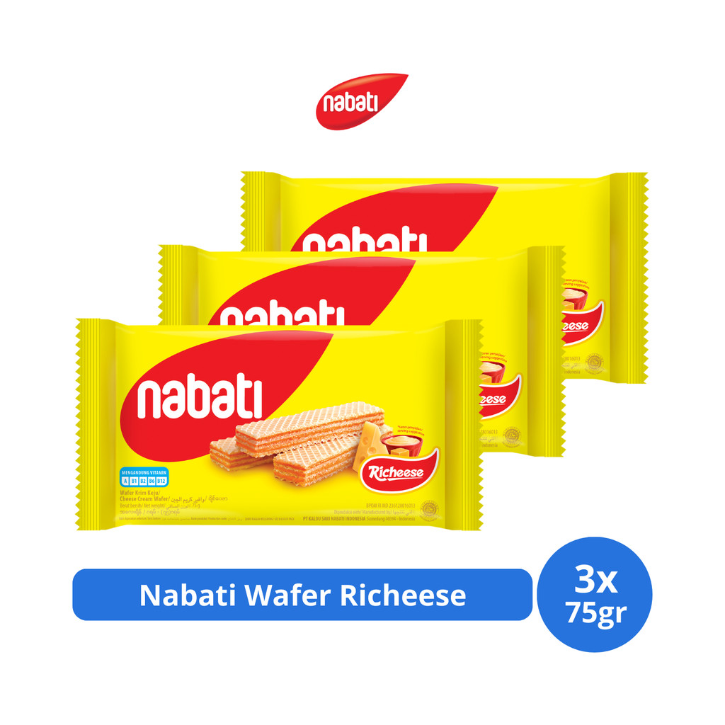 Jual Nabati Wafer Richeese 75gr x 3 pcs | Shopee Indonesia