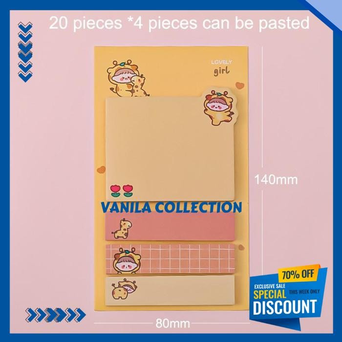 Jual STICKY NOTES AESTHETIC STICKY NOTES CUTE ANNIMAL PEMBATAS BUKU ...