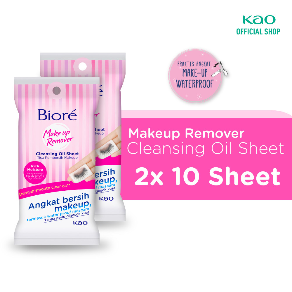Jual Biore Make Up Remover Tissue Untuk Make Up Waterproof Cleansing ...
