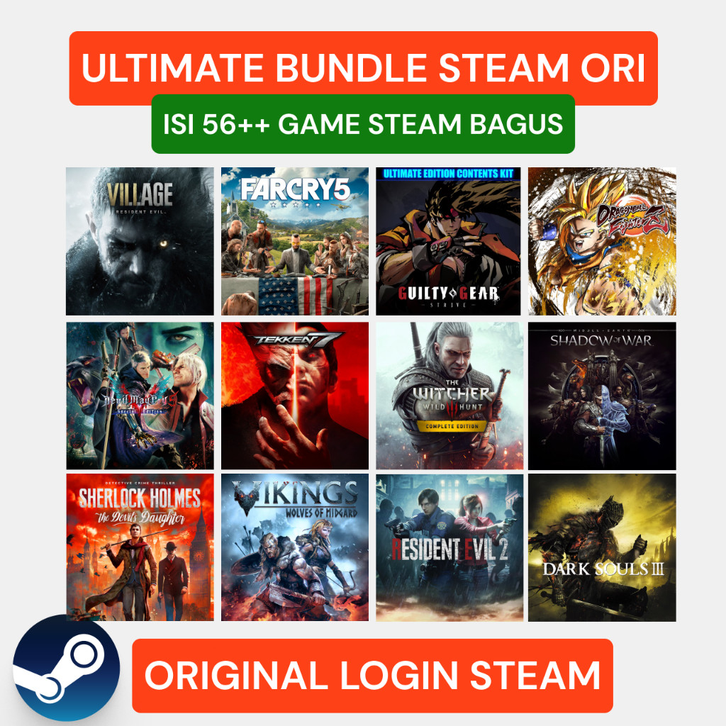 Jual GAME PC LAPTOP ORIGINAL STIM ISI 56 GAME THE WITCHER 3 RESIDENT ...