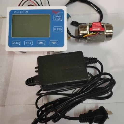 Jual Digital Flow Meter Control+Water Sensor Stainless Steel 3/4 Inch ...