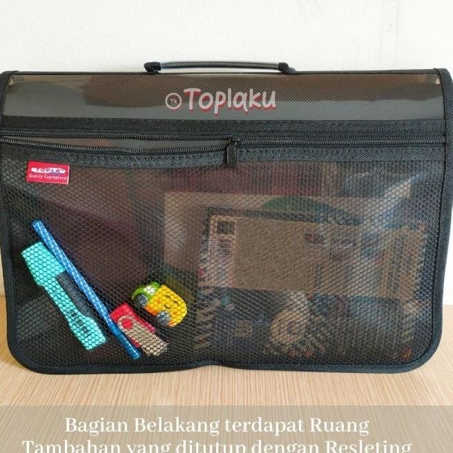Jual F KL TOPLA PREMIUM TAS MAP DOKUMEN PLASTIK KANCING 4 JARING SCHOOL ...