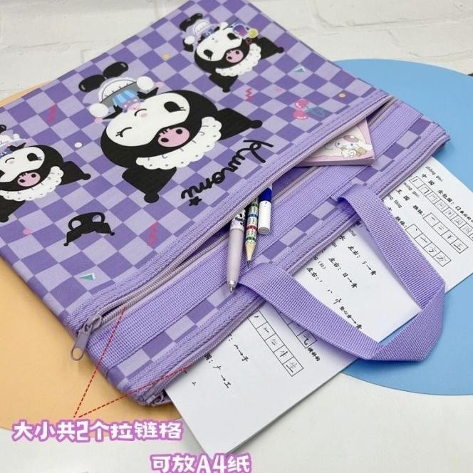 Jual [CC35] TAS FOLDER ANAK MELODY KUROMI TAS MAP KAIN TAS BUKU LES ...