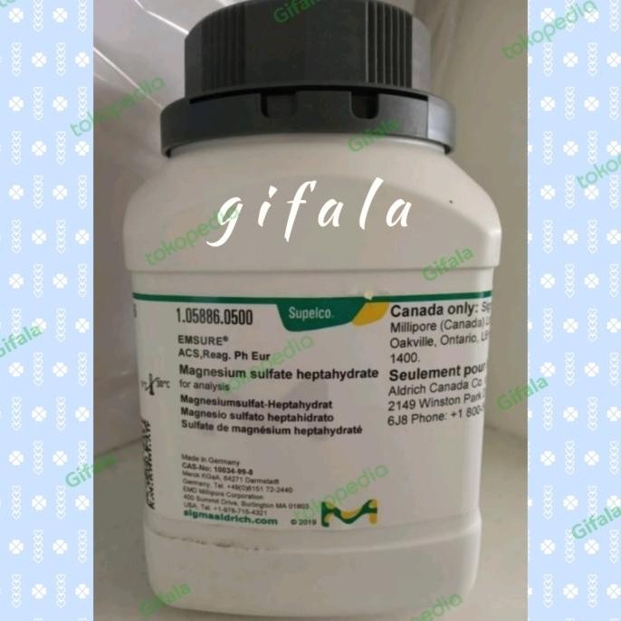 Jual Magnesium Sulfat Heptahydrate/MgSO4 7H2O Merck for Analisis 500 ...