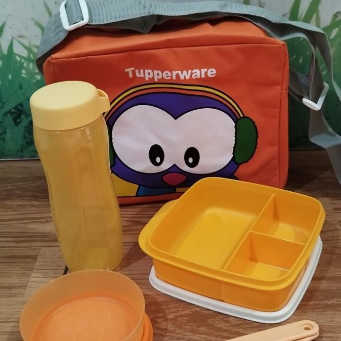 Jual PAKET BEKAL TUPPERWARE ORANGE LUNCH SET LIMITED EDITION GRATIS TAS ...