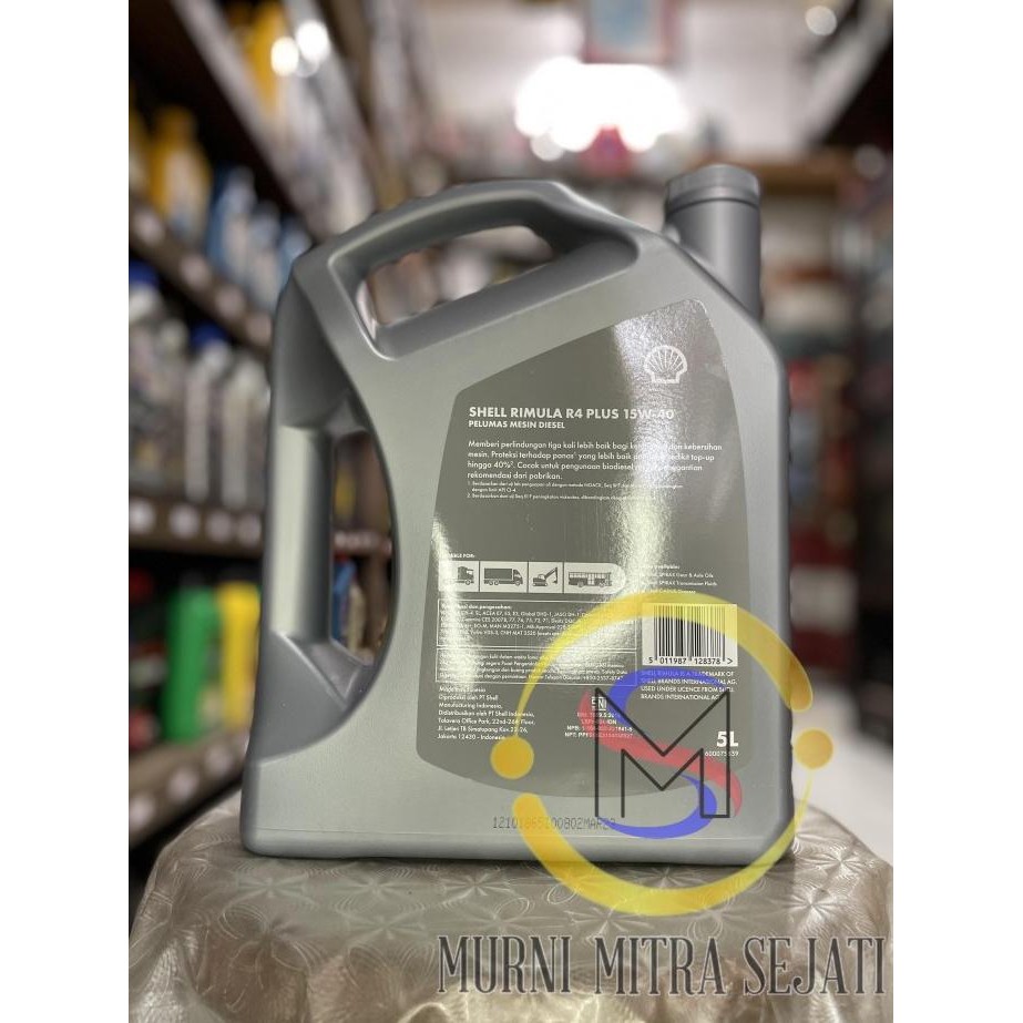 Jual Shell Rimula R4 Plus Diesel Oli SAE 15W-40 Dulu R4X X 15W40 Galon ...