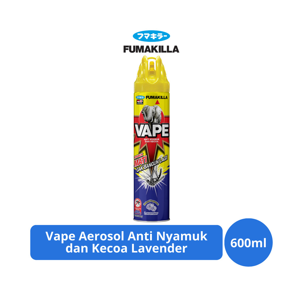 Jual FUMAKILLA Vape Aerosol Anti Nyamuk dan Kecoa Lavender 600ml ...