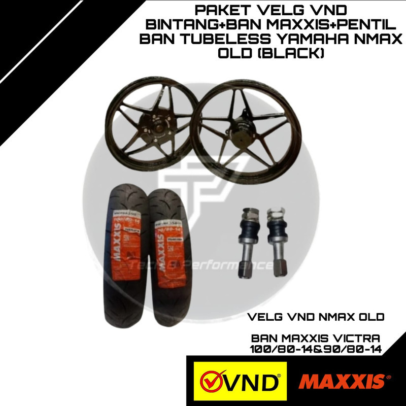 Jual Paket Velg VND Bintang+Ban Maxxis+Pentil Ban Tubeless Yamaha Nmax ...