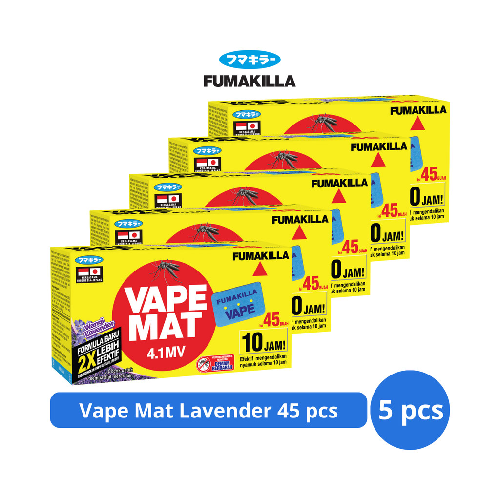 Jual FUMAKILLA Vape Mat Lavender 45 pcs x 5 pcs | Shopee Indonesia