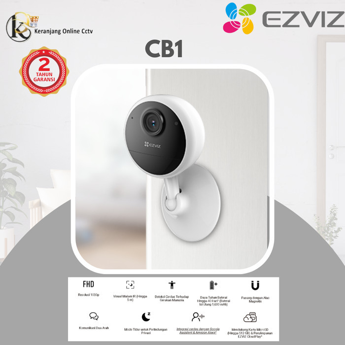 Jual Produk Ready Ezviz CB1 Smart Home WiFi Battery IP Camera CCTV ...