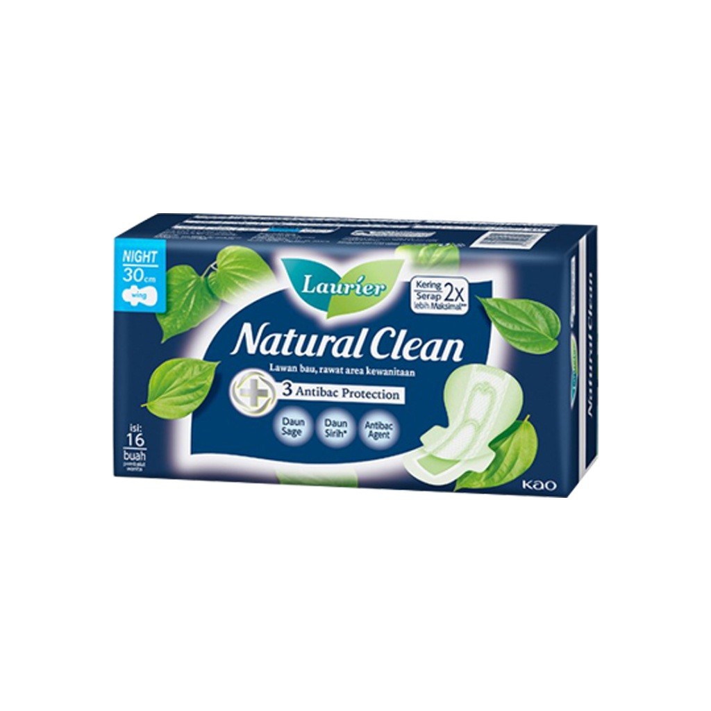 Jual LAURIER NATURAL CLEAN NIGHT 30CM ISI 16`S / PERAWATAN KEWANITAAN ...