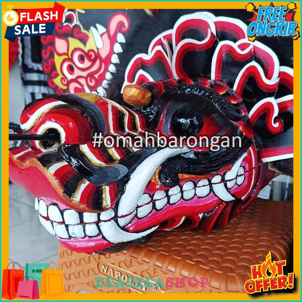 Jual Barongan Kayu Pentas Ukuran 18 Jamang Drem Motif Telon Merah Full ...