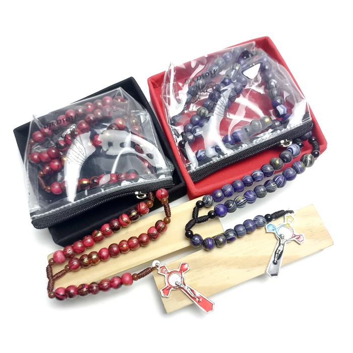 Jual Azzatun - Kalung Rosario 77 Bapa Kami Bahan Kayu Kopi/Devosi Rosario Bapa Kami | Shopee ...
