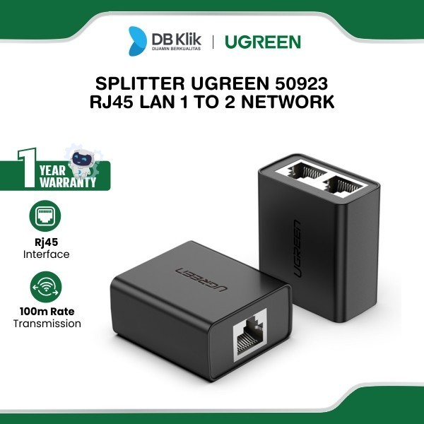 Jual Ugreen Splitter Rj45 Lan 1 To 2 Network - Black (50923) | Shopee ...